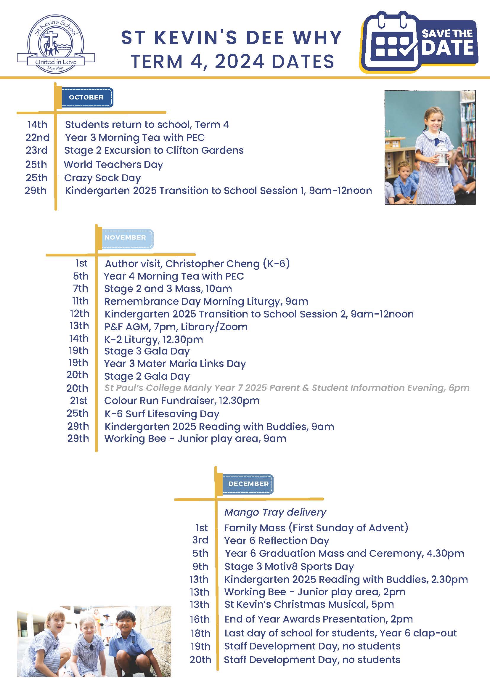 Term 4 Calendar - St Kevin's Dee Why